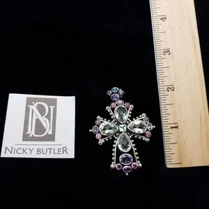 Nicky Butler | Jewelry | Nicky Butler Cross Gorgeous Gemstones 925 ...